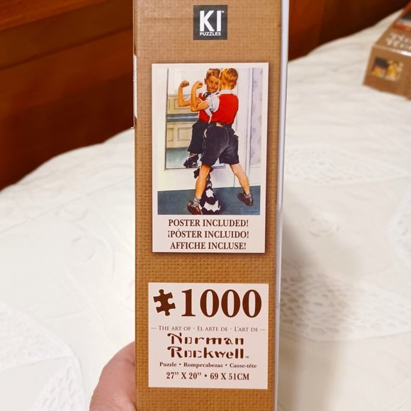 KI Puzzles | Games | Norman Rockwell 00 Piece The Muscle Man Wposter ...